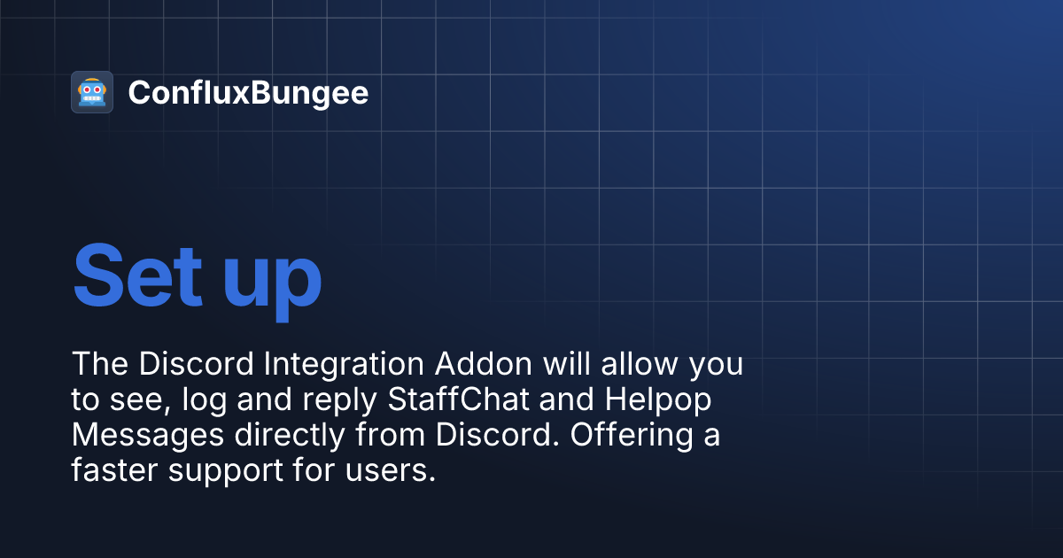 Set up | ConfluxBungee